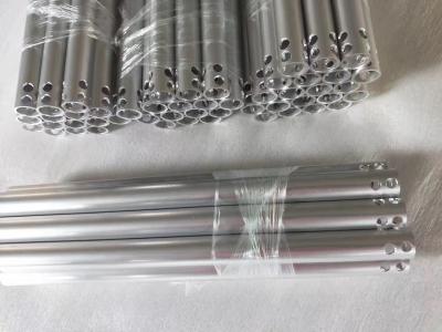 China 7005 T5 Aluminum Alloy Round Tube  for Tent with Drilling Holes and Punching for sale