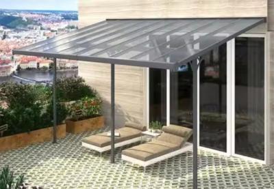 Cina Cornice in alluminio per esterni Canopy in policarbonato Balcone Telaio Patio Copertura Terrazzo impermeabile Leggio di alluminio OEM ODM Padiglione in vendita