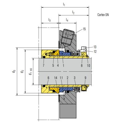 Cina Sostituzione della guarnizione meccanica della cartuccia dello Sn/Tn 25MM di Burgmann Cartex singola in vendita