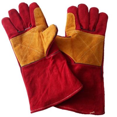 China Split Leather Welding Glove Welder Metalwork Soldering Protective Gloves Tool for sale