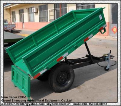 China farm agricultural small box trailer 7CX-5T 5T Hydraulic 4 wheel farm trailer with best price for sale