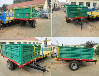 China farm agricultural small box trailer 7CX-5T 5T Hydraulic 4 wheel farm trailer with best price for sale