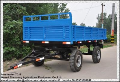 China Hot-selling Double-axle tipping trailer 5ton farm tractor trailer for sale