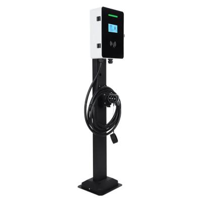 China Commerciële dubbele pistolen Swiping Card Wall Mounted EV Charger 22kw Te koop