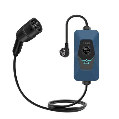 Cina Type 2 Screen Display 32A Portable AC EV Charger With CE Certificate in vendita