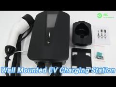 European Standard Wall Mounted EV Charging Station 22V 7kw Flame Retardant