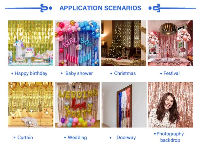 Shimmery Party Dressing  For Birthday Wedding and More Easy to Hang Indoor/Outdoor Party Decor 1
