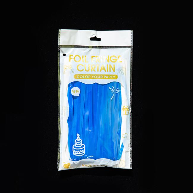 Fluorescent rain curtain displayed as party backdrop decoration