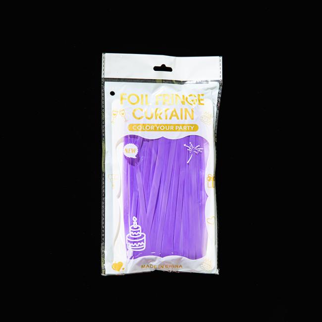 Fluorescent rain curtain displayed as festive wall decoration