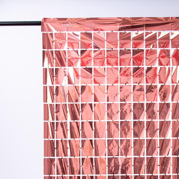 Quality Watermelon Square Foil Curtain 200cm 300cm Foil Fringe Curtain Square for sale