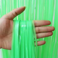 Quality Green Neon Fringe Curtain Fluorescent Hanging Tinsel Curtain for sale