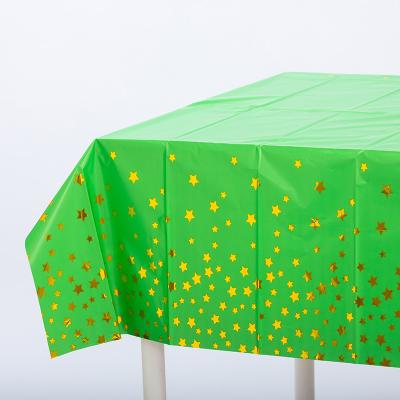 Cina 120cm 180cm verde tovaglia monouso da festa tovaglia da festa in plastica in vendita