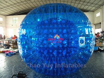 China Commercial Grade Blue 0.8mm PVC Inflatable Zorb Ball for sports game for sale