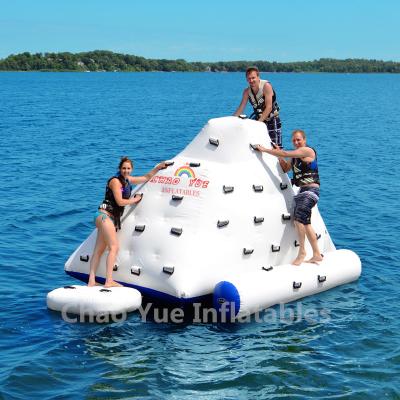 China Commercial Grade 0.9mm PVC Tarpaulin Water Inflatable Mountain Iceberg for water park for sale