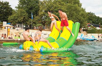 China Commercial Grade PVC Tarpaulin Inflatable Double Water Rocker for water park for sale