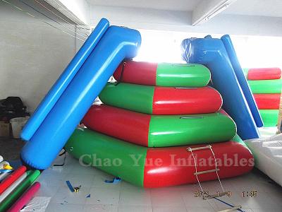 China High Quality 0.9mm PVC Tarpaulin Inflatable Water Slide for water park for sale