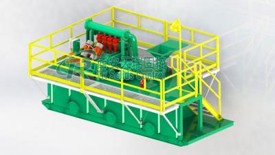 China API Standard 200 GPM de Behandeling en de Verwijderingssysteem van de Boringsmodder met 4 Hydrocyclonen Te koop