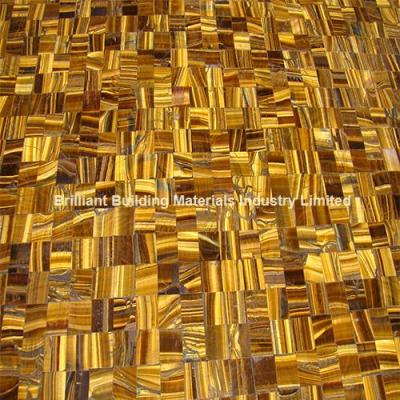 China Yellow Tiger Eyes Semiprecious stone Crossing Patchwork for sale