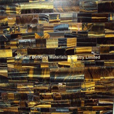 China Yellow Blue Tiger Eyes Semiprecious stone for sale