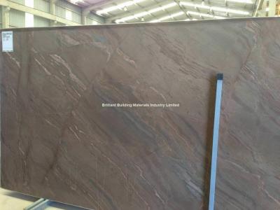China Luxury Elegant Brown Quartzite Slab for sale