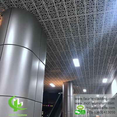 Cina Il rivestimento di alluminio Pvdf della facciata perforato soffitto della parete divisoria del pannello ha dipinto in vendita