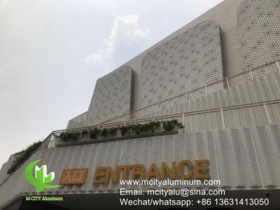 中国 パーホレーション パターンが付いている外部の建築アルミニウム クラッディング 販売のため