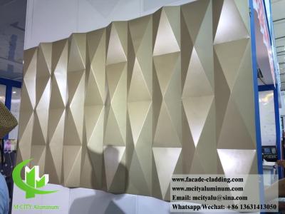Cina i pannelli di rivestimento di alluminio architettonici della facciata del metallo 3D/rivestimento esteriore riveste in vendita