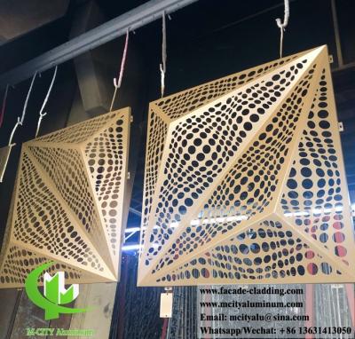 Cina i pannelli di rivestimento di alluminio architettonici della facciata del metallo 3D/rivestimento esteriore riveste il rivestimento perforato in vendita
