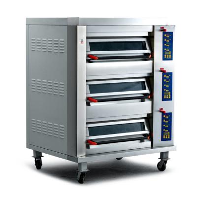 Cina Vassoi bollenti 380V 50Hz 19.8KW della piattaforma 6 del forno 3 della pizza elettrica in vendita