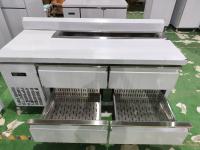 China Commercial Undercounter Refrigerator 4 Drawers With Backsplash Customized Kitchen Table for sale
