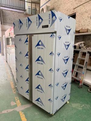 China Commercial 2 Doors Upright Chiller Stainless Steel 304 Kitchen Fridge for sale