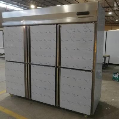 Cina congelatore di frigorifero commerciale di acciaio inossidabile della porta 880W 6 in vendita