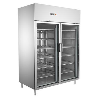 Cina Refrigeratore dritto della doppia porta del sistema 360W ss del flusso d'aria in vendita