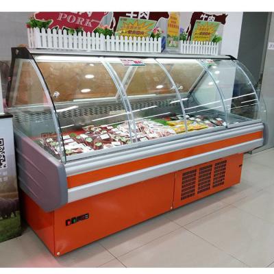 Cina Attrezzatura di refrigerazione di vetro curve del supermercato di 2m in vendita