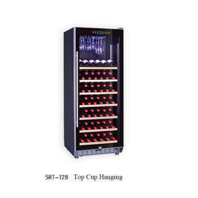 Cina frigorifero indipendente del vino delle bottiglie di vetro della porta 135w 110 in vendita