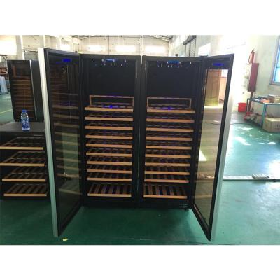 Cina Il CE ha munito il frigorifero di cardini di vetro dell'esposizione del vino delle bottiglie della porta 110 in vendita