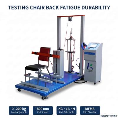 China High Precision Furniture Testing Equipment BIFMA Standard Backrest Durability Tester for Chair Quality for sale