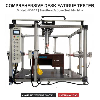 China Multi Axis Table Furniture Durability Tester 2000N Horizontal Vertical Load Office Desk Fatigue Test Machine for sale