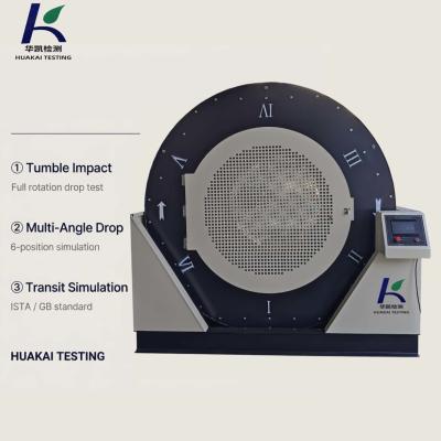 China ISTA QB/T4116 QB/T2155 Luggage Drum Impact Tester Rolling Drop Testing Machine Travel Case Tumbling Durability Testing Machine for sale