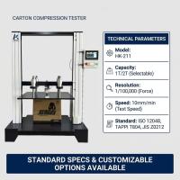 China Digital Carton Compression Tester Box Stacking Strength Testing Machine for Packaging Quality Control for sale
