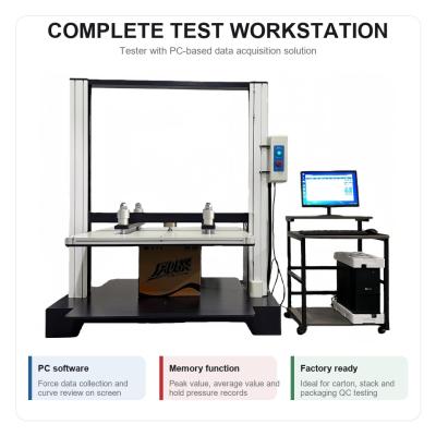 China HK-211 Corrugated Box Compression Tester 2000kg BCT Stacking Load Test Machine with Windows Software for sale