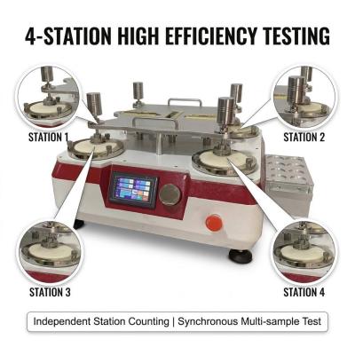China PLC Touch Screen Martindale Abrasion Resistance Testing Machine for Footwear Leather and Fabric Pilling Test Manufacturer for sale
