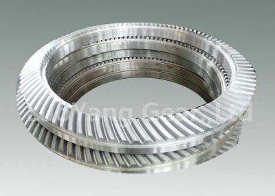 Cina Ruota di ingranaggio elicoidale d'acciaio forgiata del pignone conico, ingranaggi meccanici dell'azionamento di metallurgia in vendita