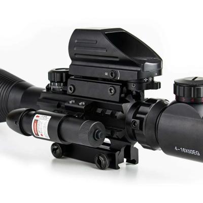 Cina portate cercare Matte Black Illuminated Tactical Scopes COMB01 del fucile di 4x-16x50mm in vendita
