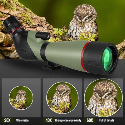 中国 野性生物に斑点を付けるBirdingのための規模20-60X80 HDに斑点を付けているBAK4プリズム狙撃兵 販売のため