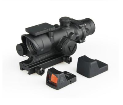 Cina Portata di alluminio forgiata di ACOG 4x32 con illuminazione doppia Mini Reflex Red Dot Scope in vendita