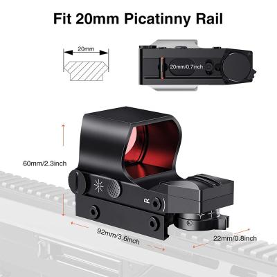 China Tactische Laser 4 Dradenkruis Rood Dot Reflex Sight Scope 92x43x60mm Te koop