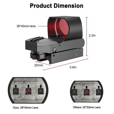 Cina ferrovia sporgente olografica di Dot Sight Scope For 20mm del reticolo del laser 4 di 1x28x40mm in vendita
