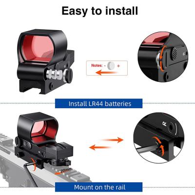 Cina Reticolo tattico Dot Reflex Sight Scope rosso del laser 4 92x43x60mm in vendita