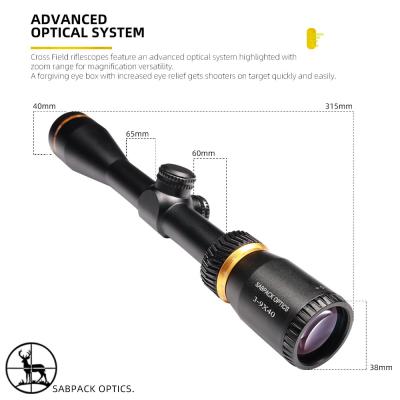 Cina Portata 3 del fucile di caccia del fogproof di Sabpack 40mm - 9X campo trasversale Riflescope in vendita
